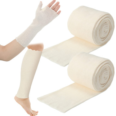 Nuanchu 2 Pack Cotton Stockinette Tubular Elastic Bandage Cast Sleeve ...