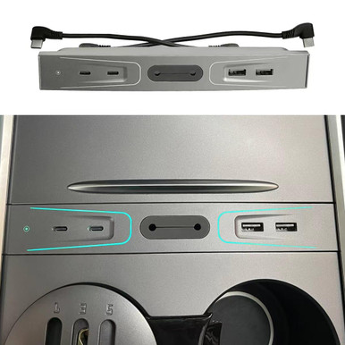 USB Hub Compatible for Tesla Model Y/3(2021/2022/2023), 2 USB Ports and ...
