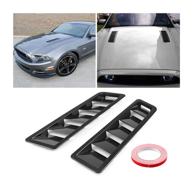 zipelo 2PCS Car Hood Vent Scoop Kit, Universal ABS Air Flow Intake ...
