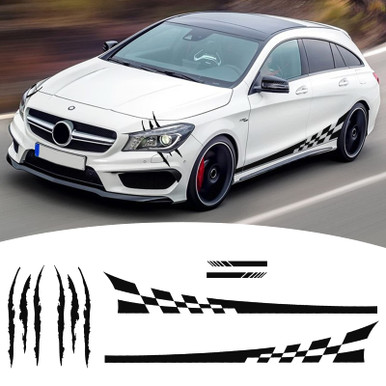Bilisin 6 Pieces Vinyl Long Stripe Auto Racing Sport for Body and Roof ...