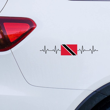 Heartbeat Trinidad And Tobago Flag Car Window Stickers Trinidad And ...