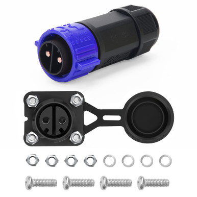 Trolling Motor Plug Receptacle Set, AngleKai IP67 Waterproof Marine ...