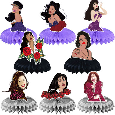 OLCANA 8 Pcs Selena Table Centerpiece Set, Singer Selena Honeycomb ...