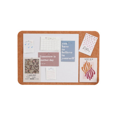 Afumazi Large Felt Pin Board Rounded Corner Wall Bulletin Board, Self ...