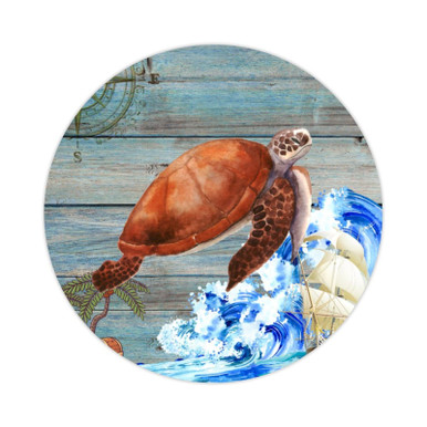 Bomehhjuli 10 Pieces Mid Century Sea Turtle Compass Vinyl Sticker Decal ...
