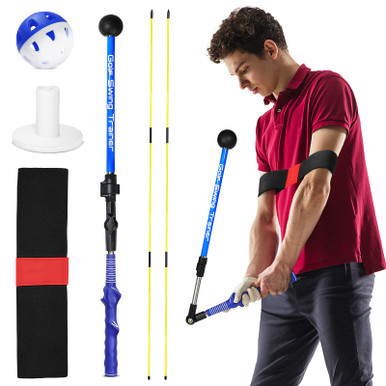 Golf Swing Trainer Portable Golf Grip Training Aid Alignment Rods ...