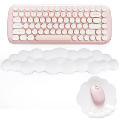 Cloud Wrist Rest Keyboard and Mouse,Cloud Hand Rest Keyboard Set with ...