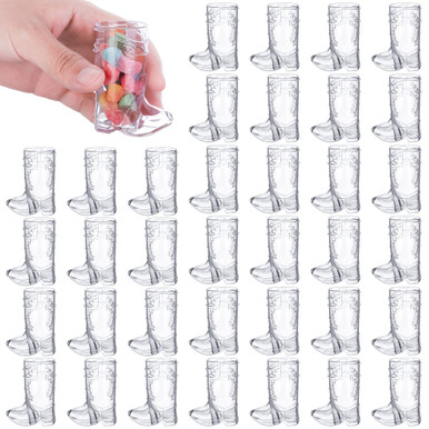 ADXCO 36 Pieces Mini Plastic Cowboy Boot Glasses 1 Ounce Western ...