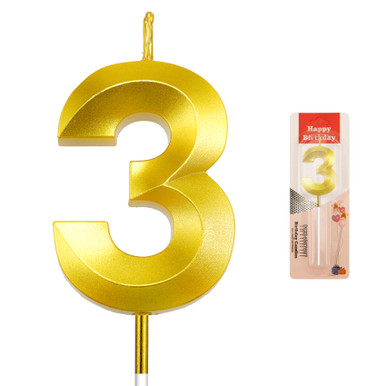 3 Candle, Number 3 Candle, 3 Birthday Candle, Birthday Candles,Number ...