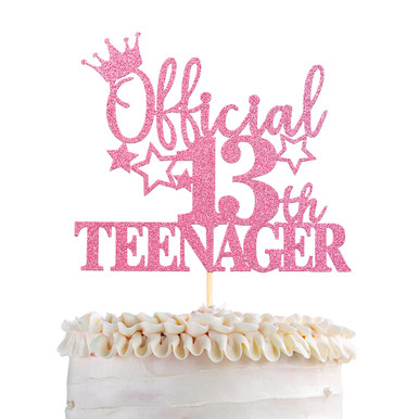 1 Pack Official Teenager 13 Cake Topper Glitter Number 13 Thirteen ...
