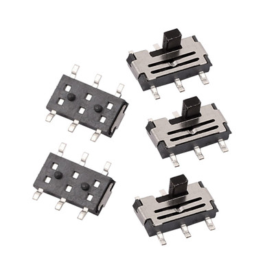 uxcell 5pcs 2 Position DPDT 6 Pin SMT SMD Self Locking Mini Slide Switch 7mmx3mmx3mm ...