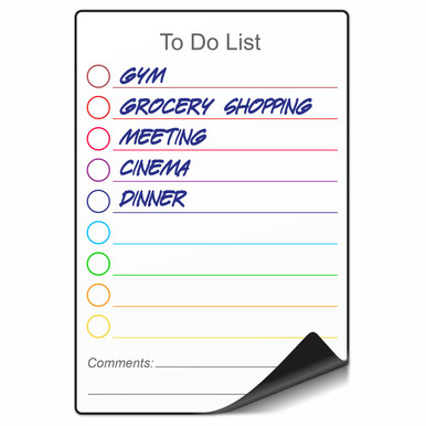 Small Magnetic to Do List White Board for Fridge A5 - Lined Dry Erase ...
