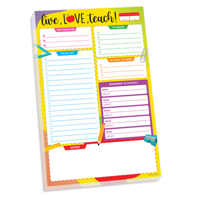 Teacher Notepad - 50 Sheets Teacher Note Pads for Classroom, 5.5x8.5in ...
