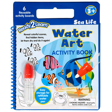 READY 2 LEARN Water Art Activity Book - Sea Life - 6 Activities - Color ...