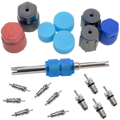 VOTNMIC Air Conditioning Valve Core Kit,Cap & Valve Air Conditioning ...