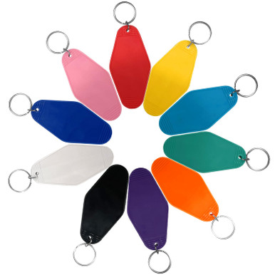 LLMSIX 10PCS Blank Motel Keychain Plastic Rhombus Hotel Key Tags ...