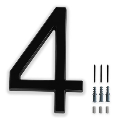 Floating House Number 4, YIPLED 6 Inch Modern House Numbers for Home ...