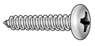 Sheet Metal Screw, 2 x 3/8 in, Plain 18-8 Stainless Steel Pan Head ...