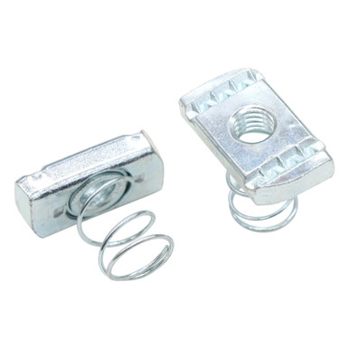 Strut Channel Nuts, 3/8-16 Short Spring Channel Nuts with Zinc ...