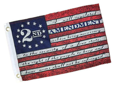 New Vintage 2nd Amendment 12x18 Boat / Motorcycle Flag - FABRIC Wall ...