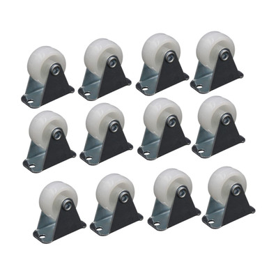 ULTECHNOVO 12 Pcs 1 Fixed casters 1 inch Caster Wheels Non Swivel ...