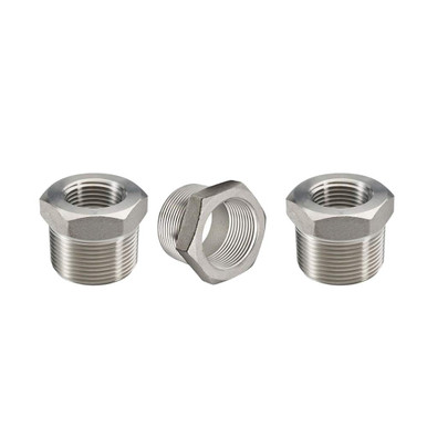 Beduan Stainless Steel Reducer Hex Bushing, 1" Male NPT to 3/4" Female NPT, Reducing Cast Pipe ...
