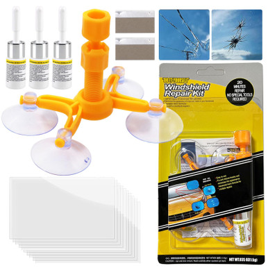 Windshield Repair Kit, Quick and Easy Durable Resin Based Kit for Chips ...