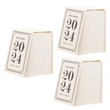 3pcs 1 2024 Mini Desk Calendar dining table centerpieces mini decor the ...