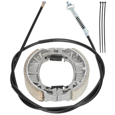 YOXUFA Mini Bike Brake Cable Line CG125 105mm Drum Brake Shoes Assembly ...