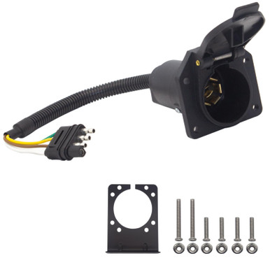 Adullama 4 pin to 7 Pin Adapter Trailer Light Adapter, RV 7 Pin to 4 ...