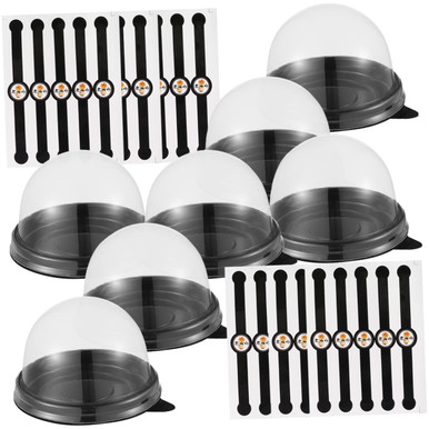 NOLITOY 50 Sets Cake roll cake containers with lids paper mousse box ...