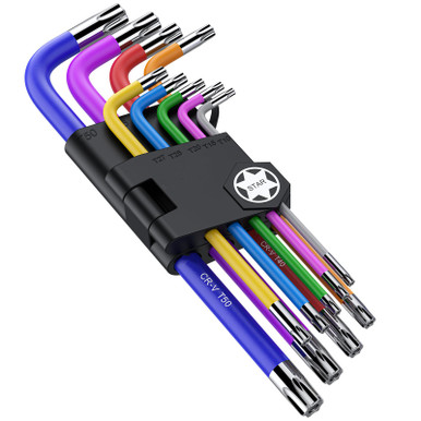 GETLITOOL Torx Allen Key Set, 9 PCS Colour Star Allen Key Set, Cr-V ...