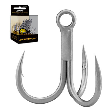 BKK Raptor-Z Treble Hook | 2/0 | 6-Pack | 4X | Saltwater Corrosion ...