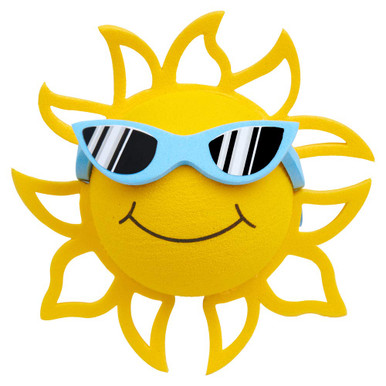 Coolballs California Sunshine w Sunglasses Car Antenna Topper (Blue ...