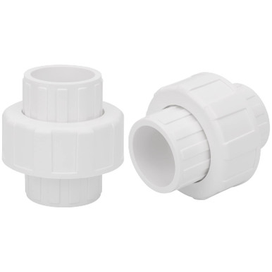 2Pcs 1 Inch PVC Union Coupling Pipe Fitting Adapter (Socket x Socket) 1 ...
