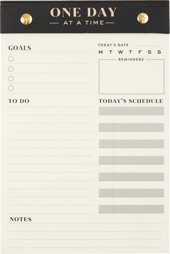 Eccolo One Day at A Time Undated Planner Organizer Pad 5.5x8.25 Tear ...