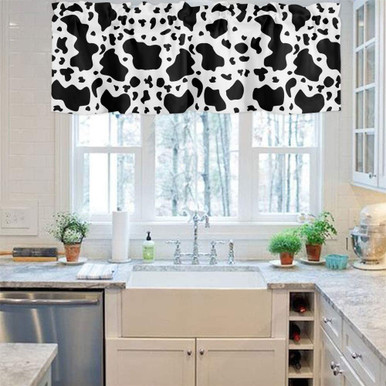 Cow Print Kitchen Curtains, Cow Print Kitchen Decor Short Curtains, Cow ...