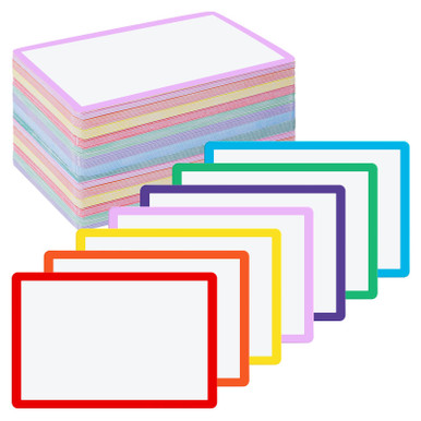Harloon 100 Pcs Dry Erase Index Cards Laminated Cards Reusable Dry ...