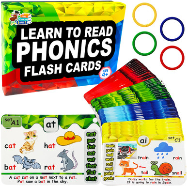 Phonics Flash Cards - Learn to Read in 20 Phonic Stages - Digraphs CVC ...