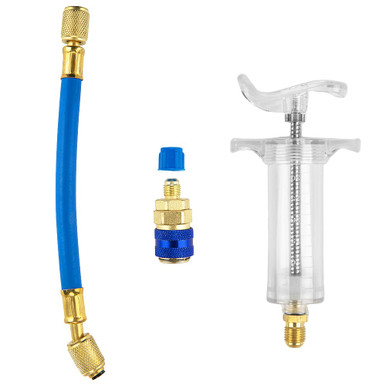 Guteauto Ac Oil Injector Kit with Quick Coupler 1/4" SAE Connector, Oil ...