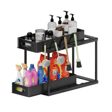 Gnkcrwo Bathroom Organizer Under Sink, 2 Tier Storage Under Cabinet ...