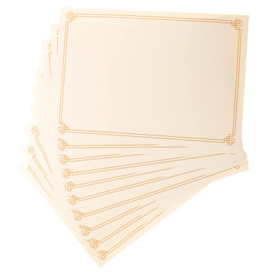 VILLCASE 30 pcs Certificate Inner Page Letter Size Blank Papers Border ...