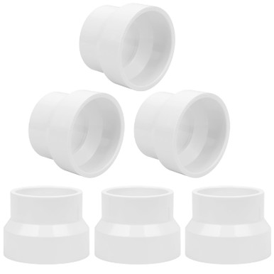 6Pack 2" x 1-1/2" PVC DWV Reducer Coupling Adapter (Socket x Socket ...