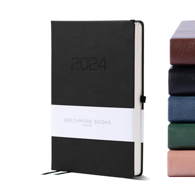 Beechmore Books Weekly Planner - A5, Black | Premium 2024 Diary ...