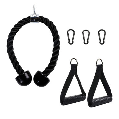 Cable Attachments for Home Gym, Triceps Rope 35 Inch Pull Down ...