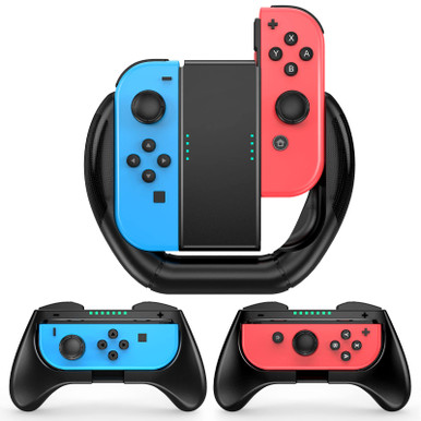 Switch Joycon Grips Black for Nintendo Switch & OLED, Mooroer Switch ...