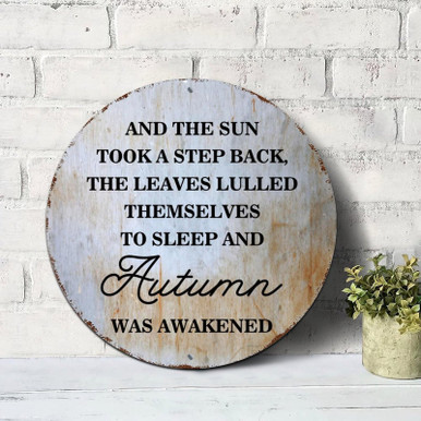 Mighun Fall Signs Round Metal Tin Signs Jesus Quote Metal Wall Art Wall ...