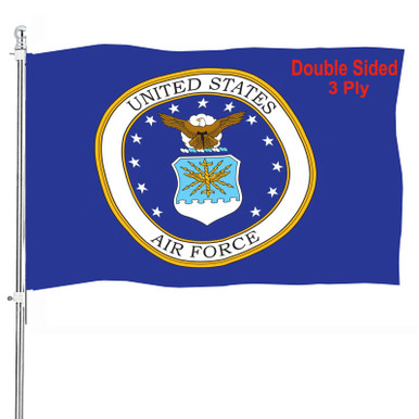 Air Force Crest Emblem Flag 3x5 Outdoor Double Sided- US Coat of Arms ...