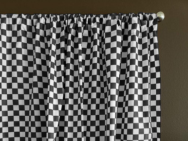 Zen Creative Designs Premium Cotton Checker Board Curtain Panel/Home ...