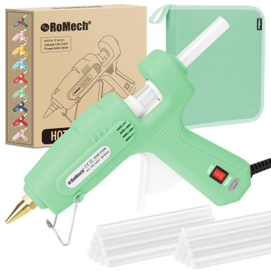 ROMECH Full Size Hot Glue Gun with 60/100W Dual Power and 21 Hot Glue ...